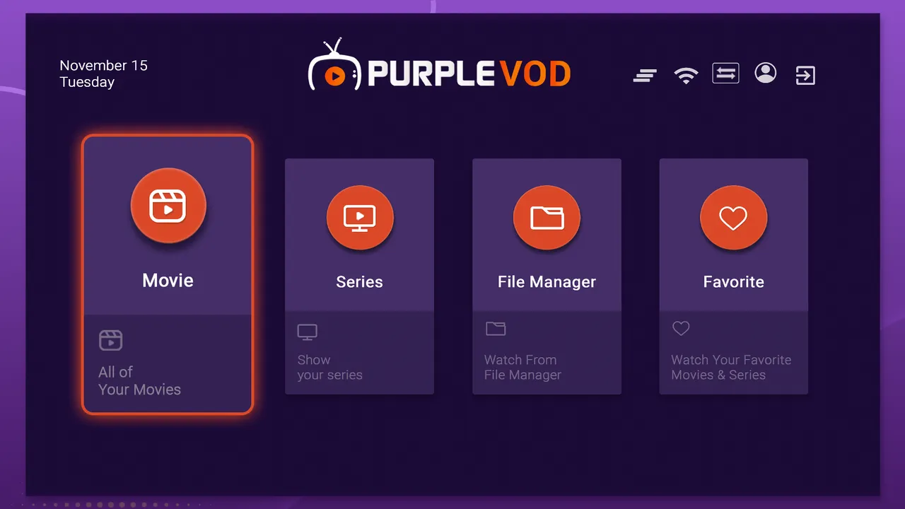 Purple VOD Player - Purple Smart TV