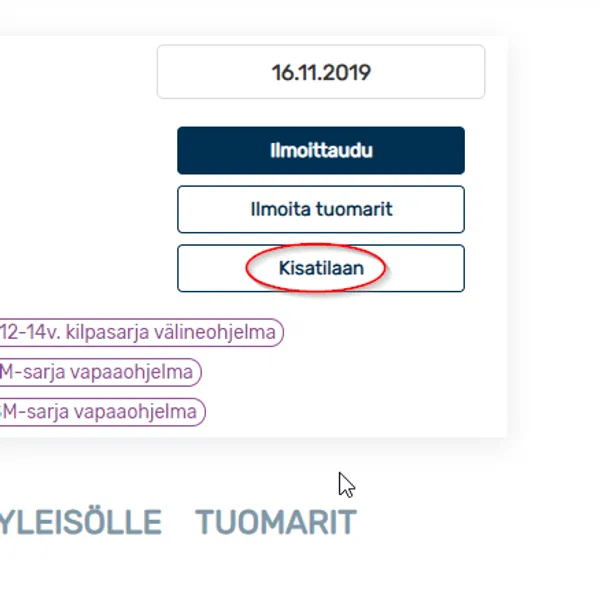 Kisapäivä - Kisanet ohjeet