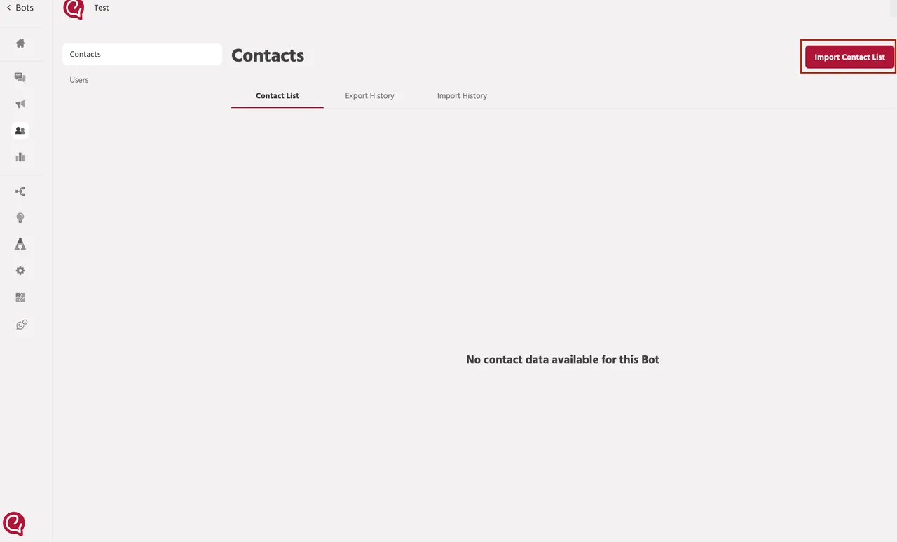 Import Contact List - Engati Product Docs