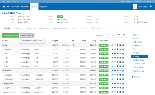 Course Details - ampEducator Knowledge Base