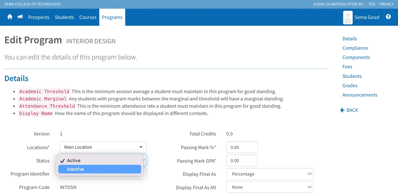 Programs Overview - ampEducator Knowledge Base