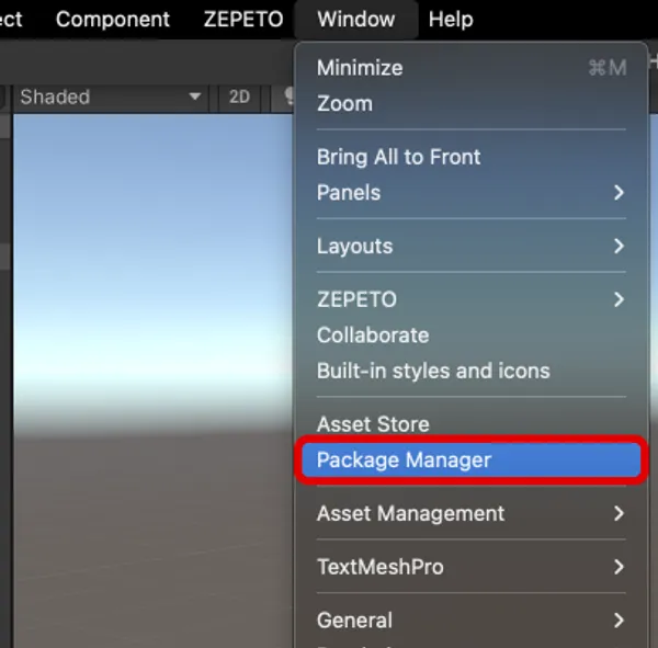 Using the ZEPETO asset package - World SDK Guide