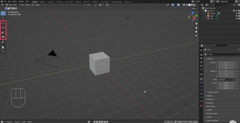 Exploring the 3D Blender Interface - Studio Guide