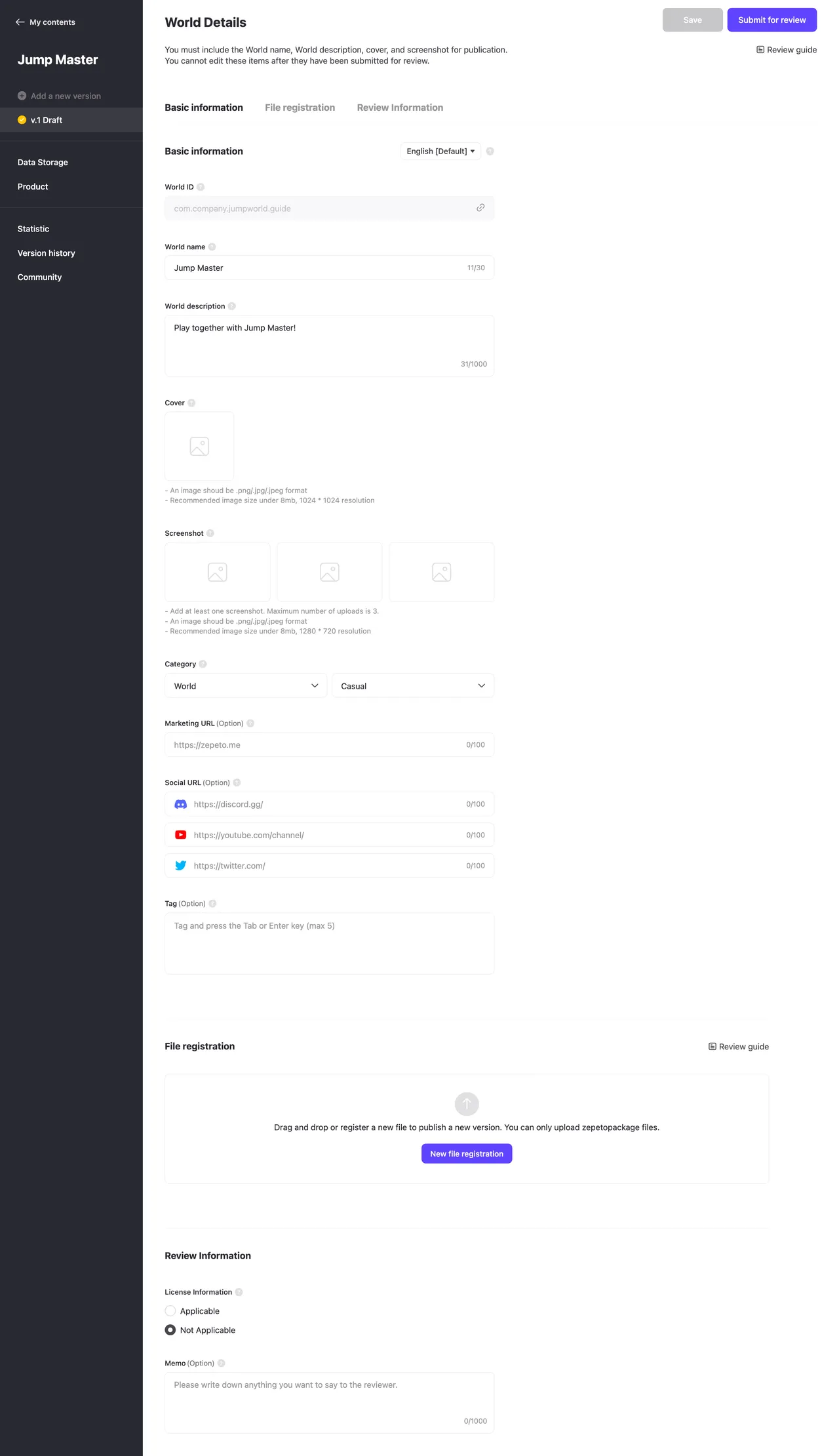 Making a World Console - World SDK Guide