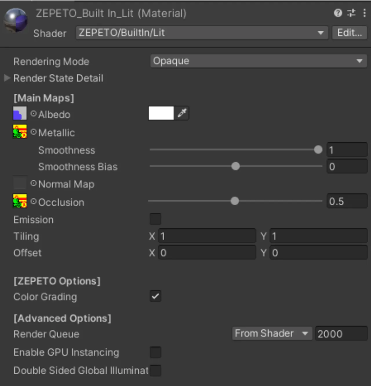 ZEPETO BuiltIn Shader - Studio Guide