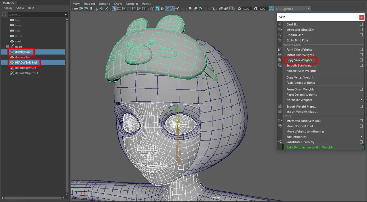 3D Rigging - Headwear - Studio Guide