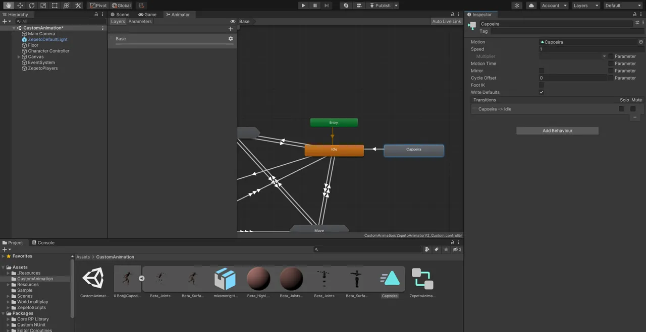 How to apply custom animation - World SDK Guide