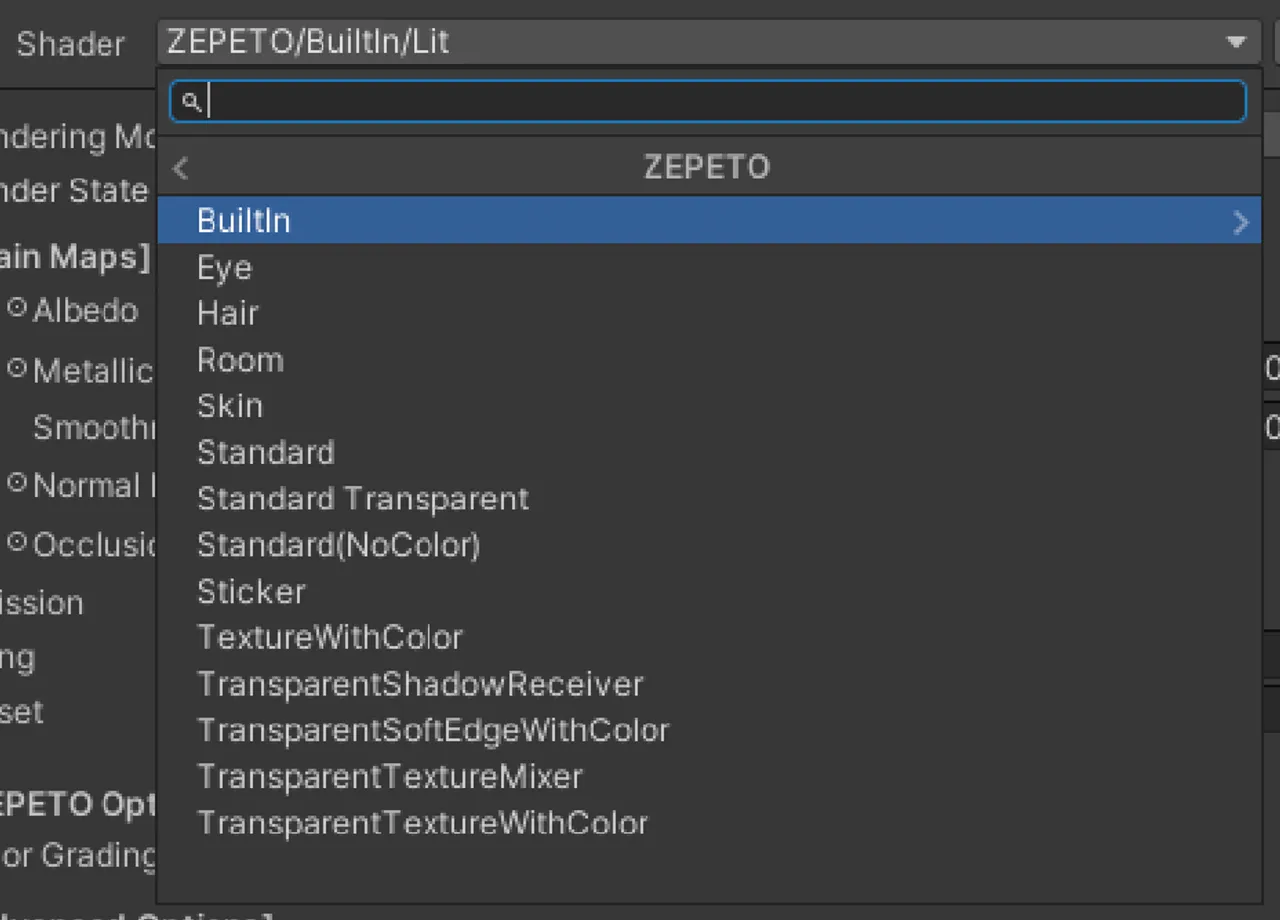 ZEPETO BuiltIn Shader - Studio Guide