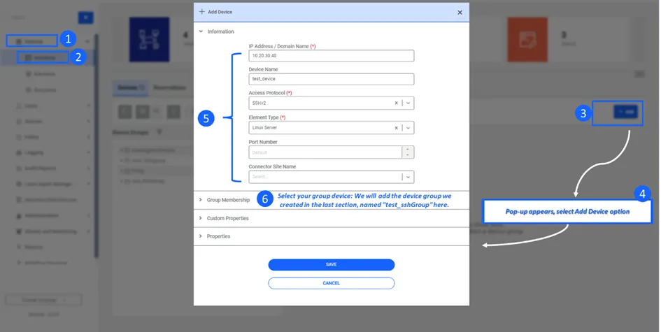 Adding a Device Manually - Kron PAM - Getting Started Guide