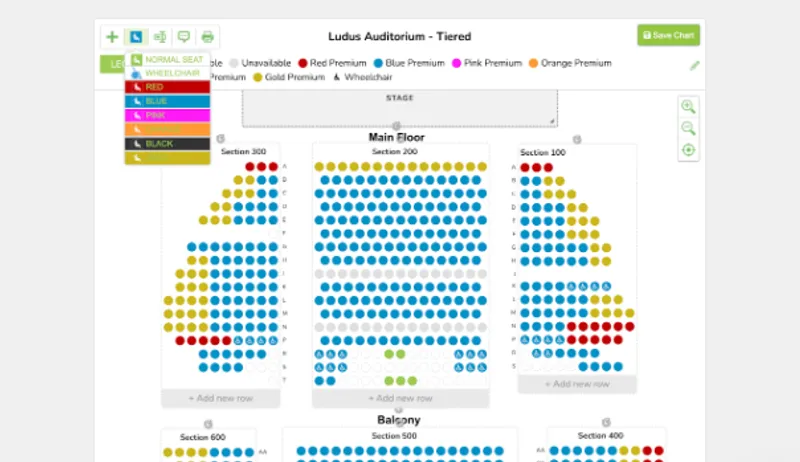 Set up Tiered or Premium Reserved Seating - Ludus Manual