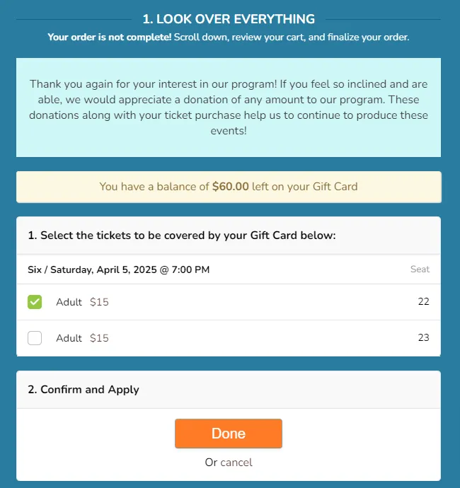 Redeem Gift Cards - Ludus Manual
