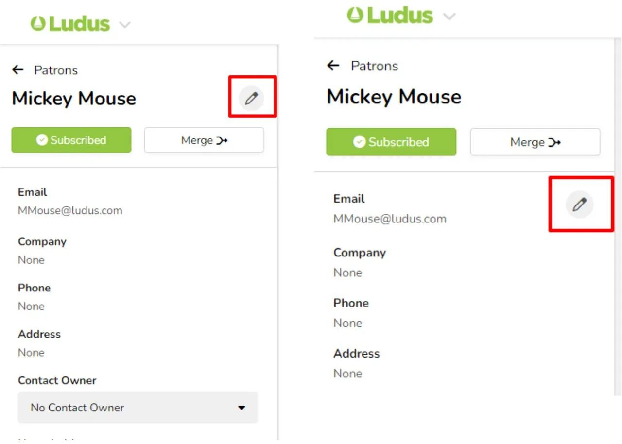 View/Edit patron profiles - Ludus Manual