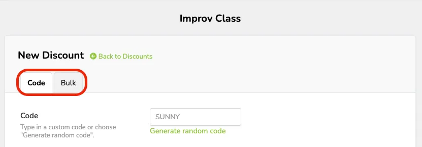 Create a discount - Ludus Manual
