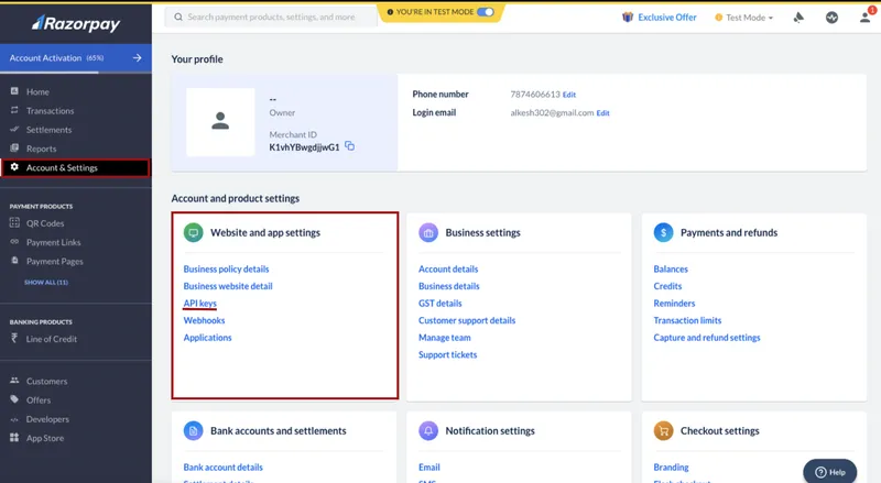 Razorpay - Engati Product Docs