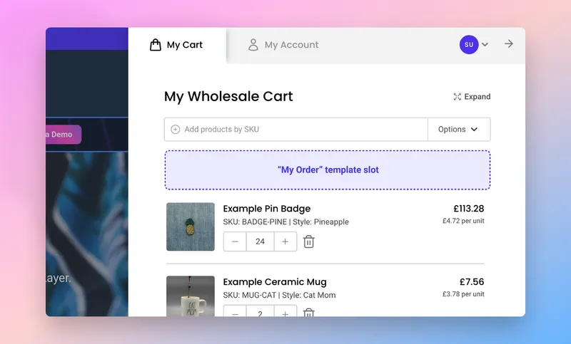 My Cart Interface - SparkLayer Docs