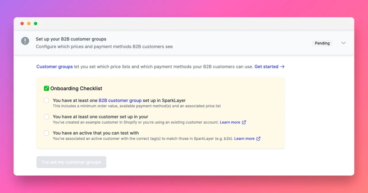 Settings - SparkLayer Docs