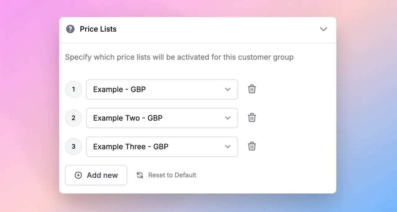 SparkLayer Customers - customise your B2B customer rules - SparkLayer Docs