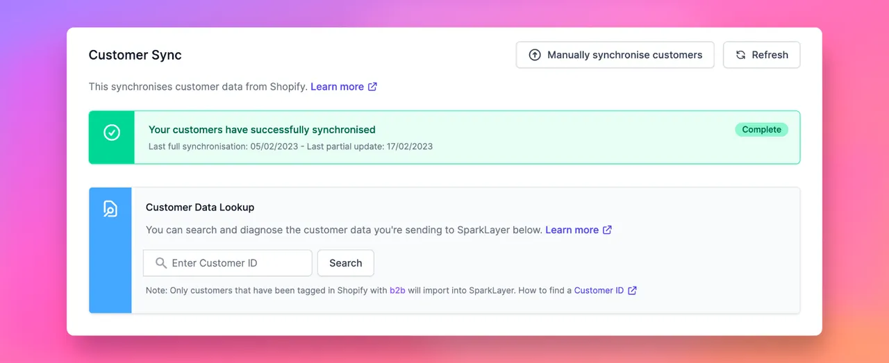 Data Sync - SparkLayer Docs