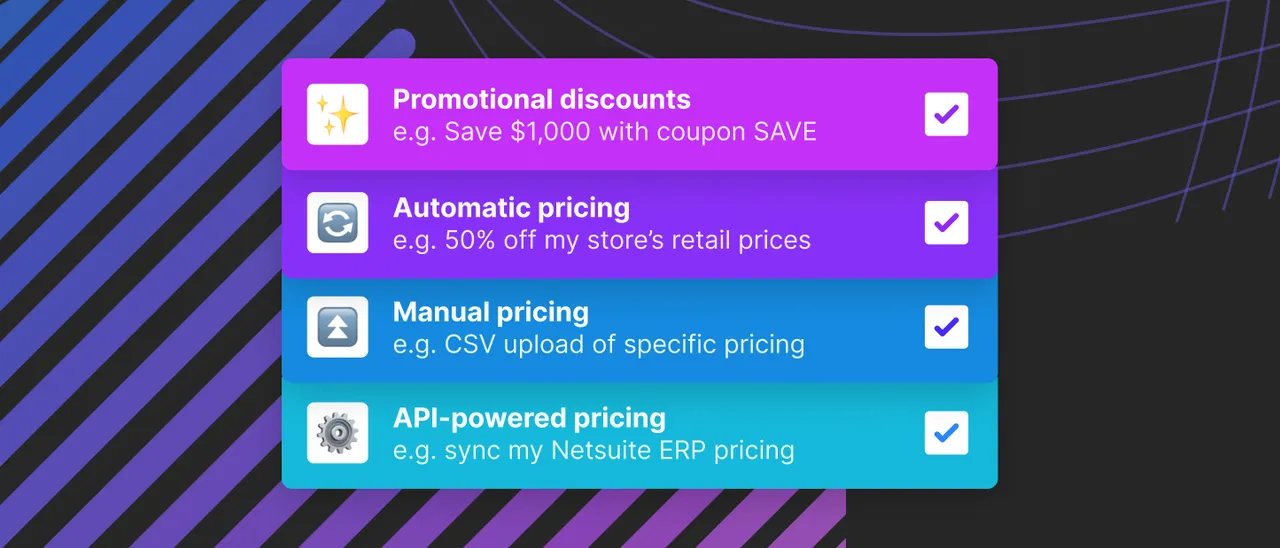 Supported Pricing Rules - SparkLayer Docs
