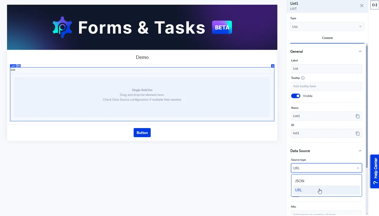 Create form - Automate your world
