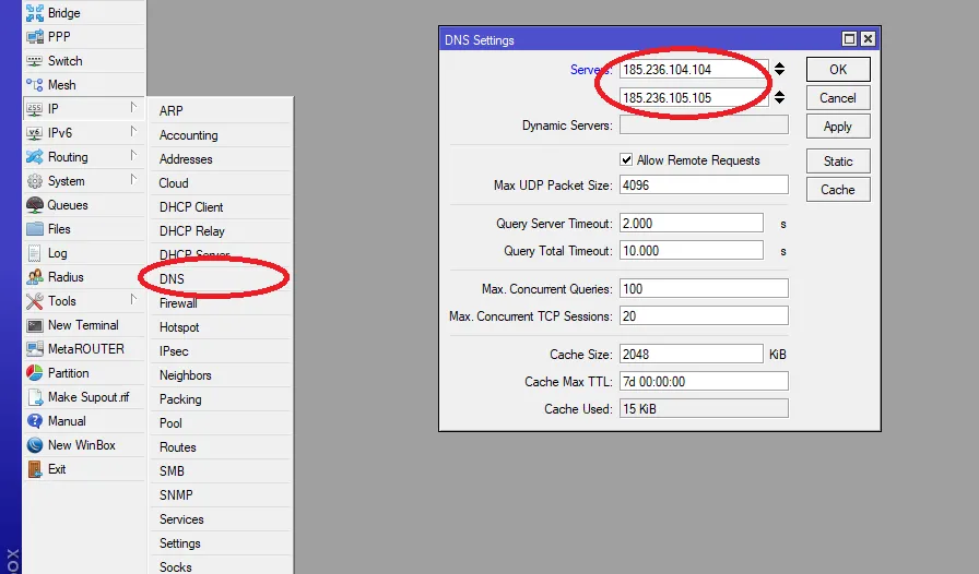 How to configure FlashStart DNS filtering on Mikrotik devices - FlashStart Docs