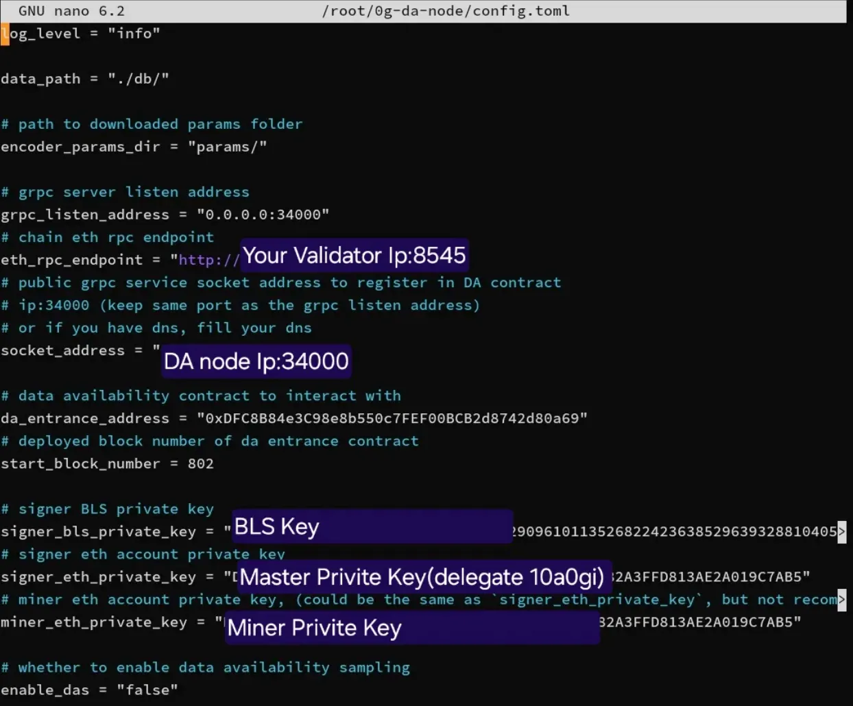 DA Node - Zstake Service