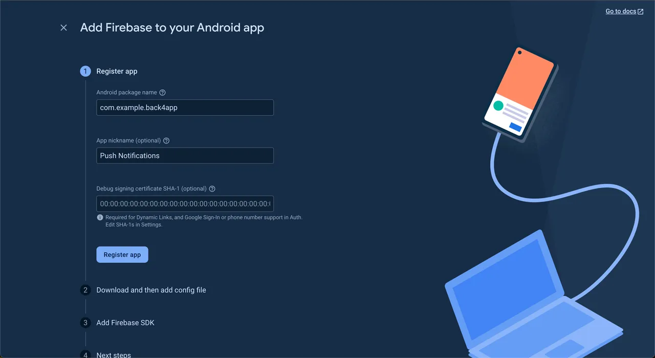 Parse Server push notifications setup - Back4app Backend