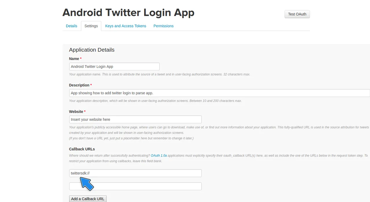How to add twitter login to your Android App - Back4app Backend