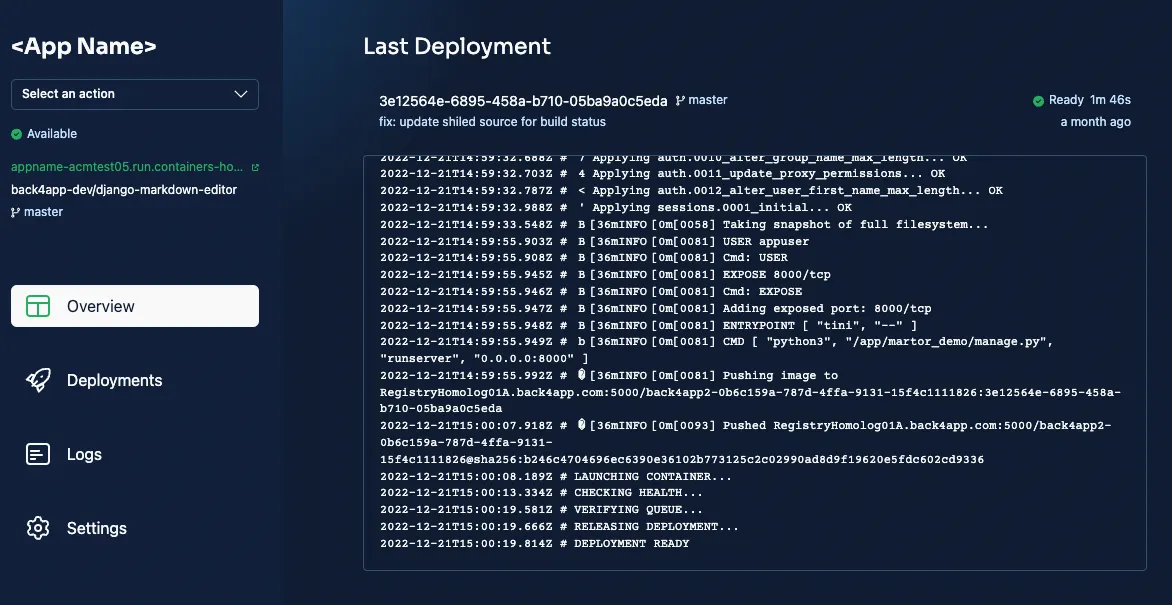 使用容器轻松部署与扩展 - Back4app Containers