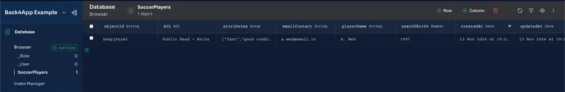 Reading and Writing data - Back4app Backend