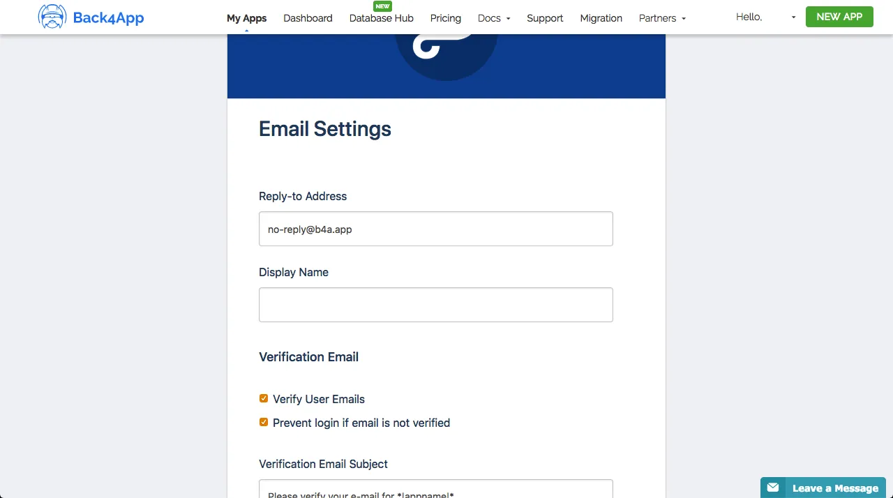 User email verification for Flutter - Back4app Backend