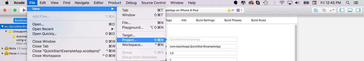 Install Parse SDK on your iOS Swift Project - Back4app Backend