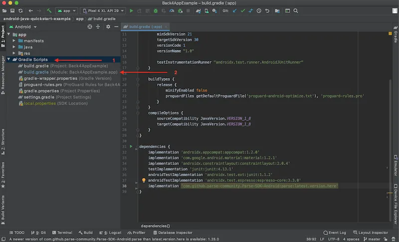 Download an Android project with source code and start using Back4App ...