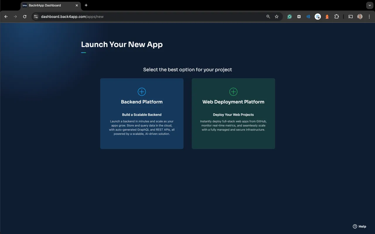 Create your first App at Back4App - Back4app Backend