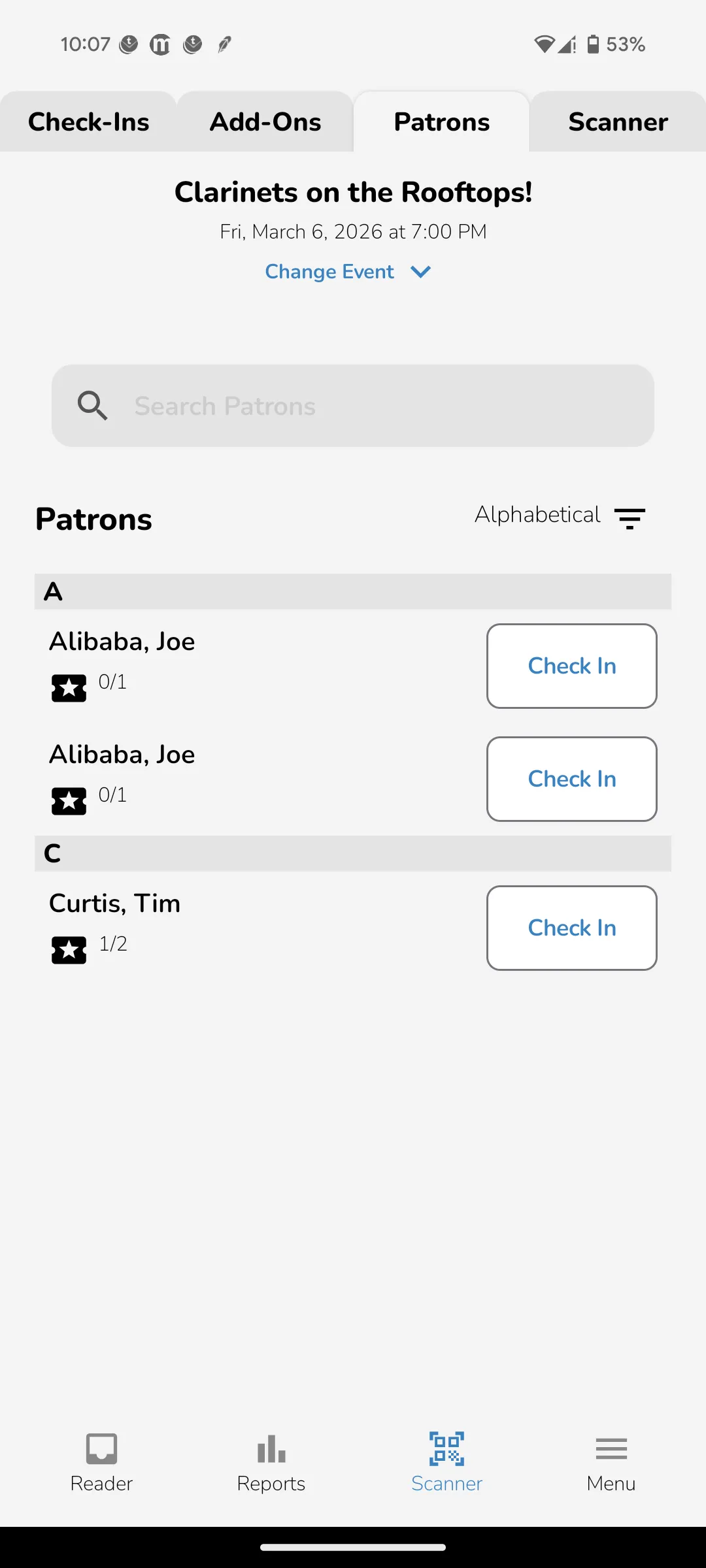 Check-In/Scan Tickets for an Event - Ludus Manual