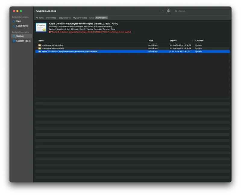 Create An Ios Distribution Certificate P12 Purple Experience 