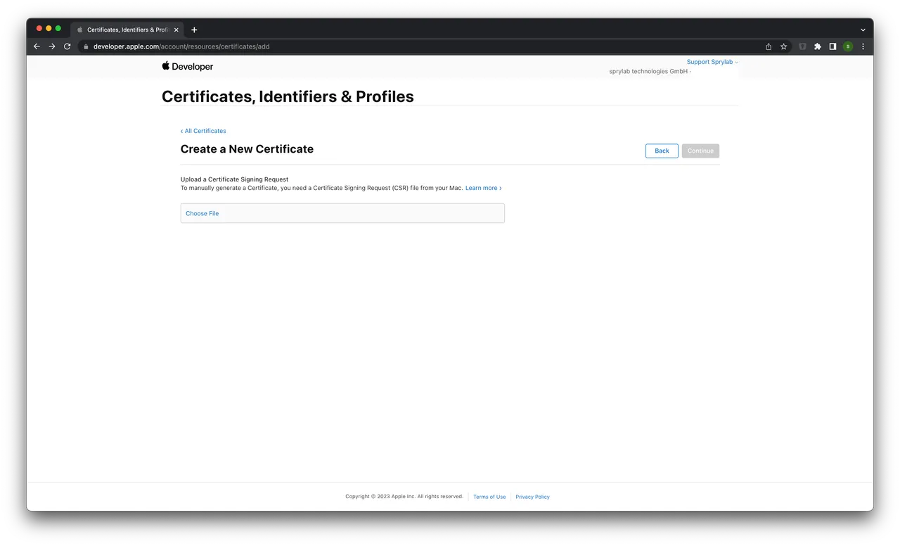 Create An Ios Distribution Certificate P12 Purple Experience 