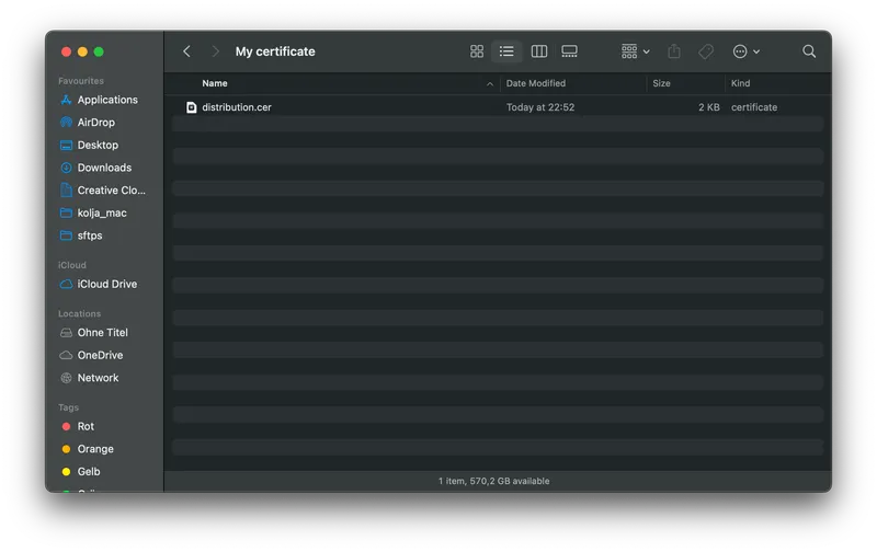 Create an iOS Distribution Certificate (P12) - Purple Experience